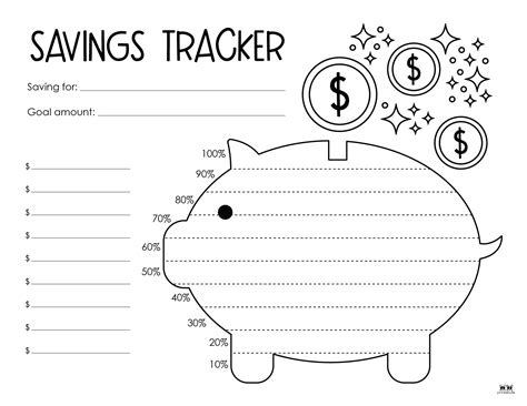 Savings Tracker Printable Free Coloring Pages To Print