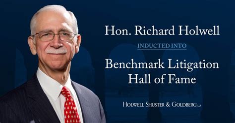 Judge Richard Holwell Named To Benchmark Litigations Hall Of Fame