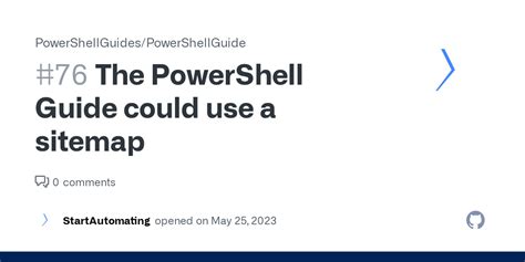 the powershell guide could use a sitemap · issue 76 · powershellguides