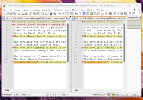 How To Compare Two Files In Notepad WinBuzzer