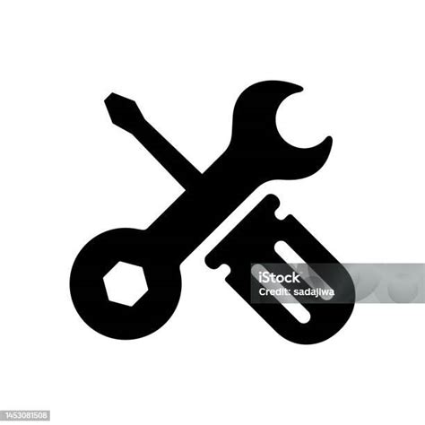 유지 보수 간단한 평면 아이콘 벡터 그림입니다 렌치 아이콘입니다 드라이버 아이콘 건설 기계류에 대한 스톡 벡터 아트 및 기타 이미지 건설 기계류 건설 산업 건축하기