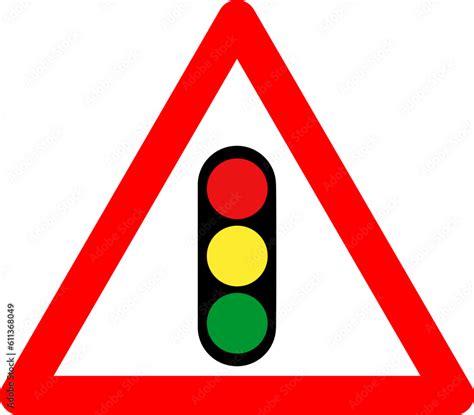 Traffic Light Regulation Sign Warning Sign Traffic Is Regulated By