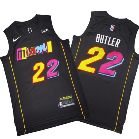 Jimmy Butler 22 Miami Heat 2021 22 City Edition Black Swingman Stitched