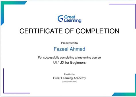 Fazeel Ahmed On Linkedin Great Learning Certification In Ui Ux