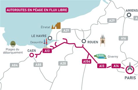 Les tarifs du péage en flux libre autoroute Paris Normandie A13 A14 Sanef