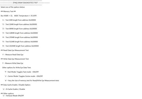 xilinx zynq soc入门基础之使用sdk自带程序测试内存及dram实验 zynq dram diagnostics test csdn博客