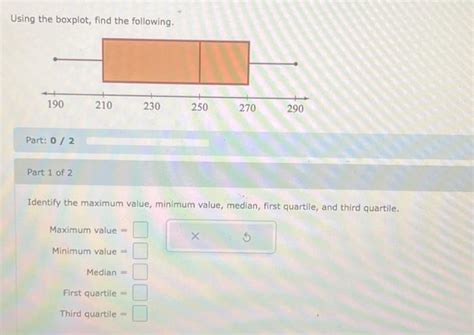 solved using the boxplot find the following part 0 2 part