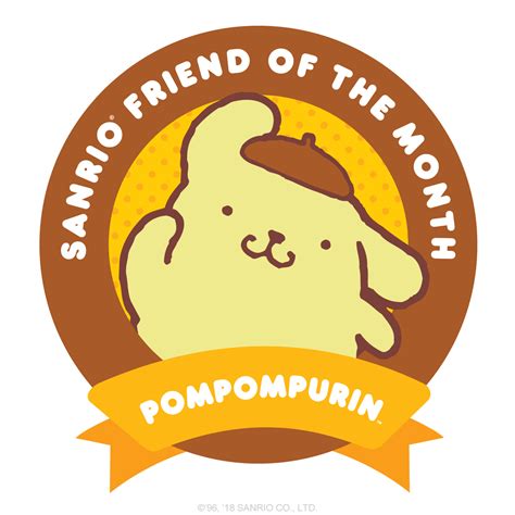 Sanrio Friend Of The Month Pompompurin Hello Sticker Hello Kitty