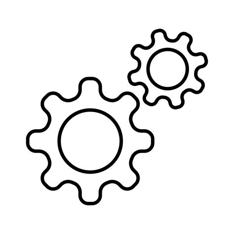Machine Gear Industrial Thin Line Outline Icon 23642198 Vector Art At Vecteezy