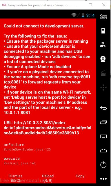 Could Not Connect To Development Server Issue Sbugert React Native Admob GitHub