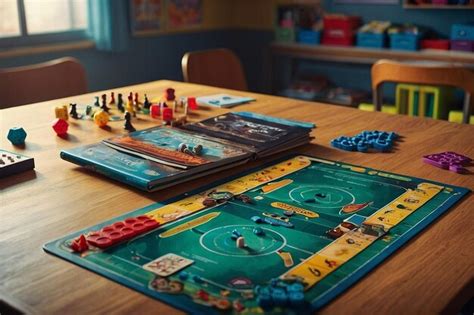 Classroom With A Board Game Station Premium Ai Generated Image