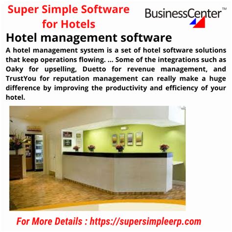 Super Simple Software For Hotels Super Simple Erp