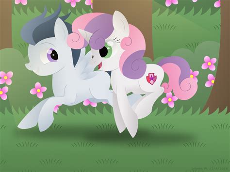 Sweetie Belle And Rumble Mlp By Lavenderrain24 On Deviantart