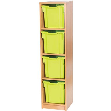 4 Jumbo Tray Single Bay Static Classroom Storage Unit 1510mm High