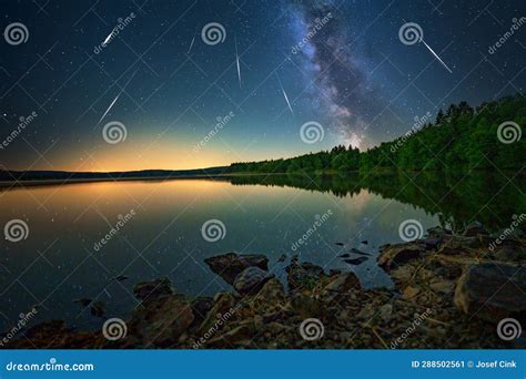 The Perseids Are A Prolific Meteor Shower Associated With The Comet Swift Tuttle Stock Image