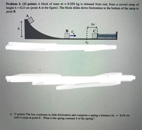 solved problem 2 23 points a block of mass m 0 350 kg