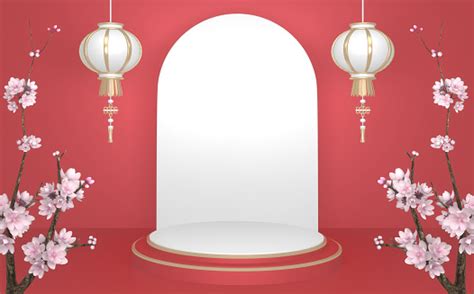 레드 포디움 최소한의 연단 기하학적 및 장식 색상 일본어 톤3d 렌더링 0명에 대한 스톡 사진 및 기타 이미지 0명 3차원 형태 개념 Istock