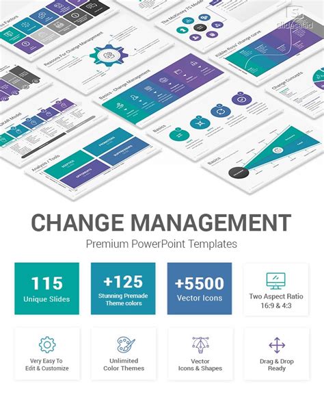 Change Management PowerPoint Template SlideSalad