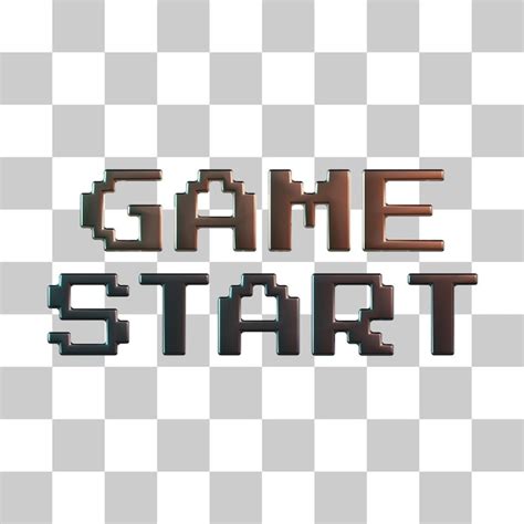 Premium Psd Game Start Screen Display 3d Icon
