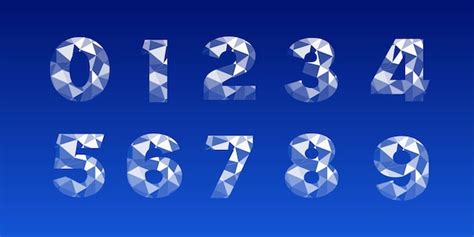 Premium Vector Geometric Numbers With Polygonal Triangle Shape