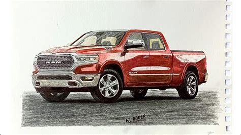 How To Draw Ramhow To Draw A Carكيفية رسم سيارة رام تعلم رسم سيارات