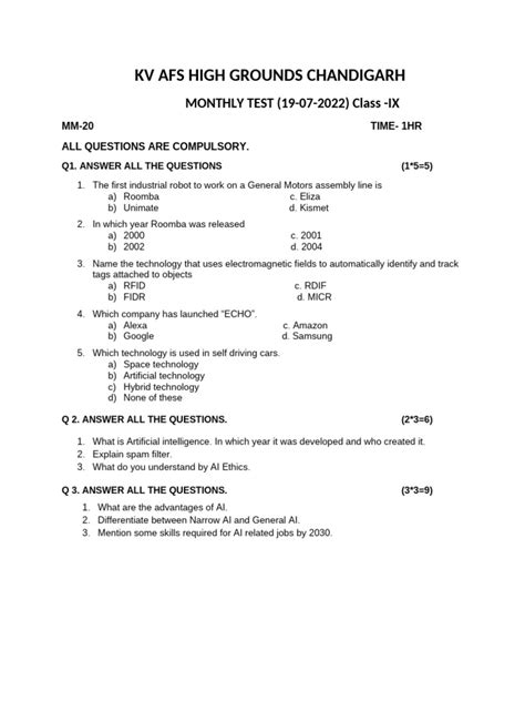 Class 9 Ai Pdf