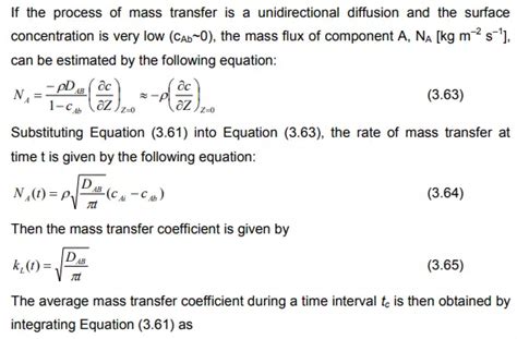 Penetration Theory Chemical Engineering