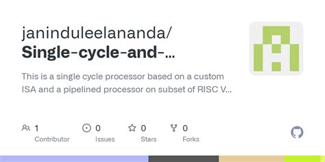 Github Janinduleelananda Single Cycle And Pipelined Processor This