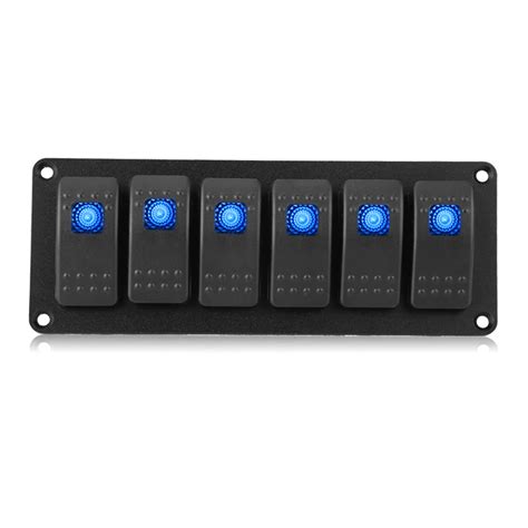Panel De Interruptores Basculantes De 6 Posiciones 12 24 V Para Auto Caravana Yate Marino