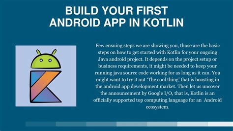 PPT - Build Your First Android App in Kotlin PowerPoint Presentation, free download - ID:8024097