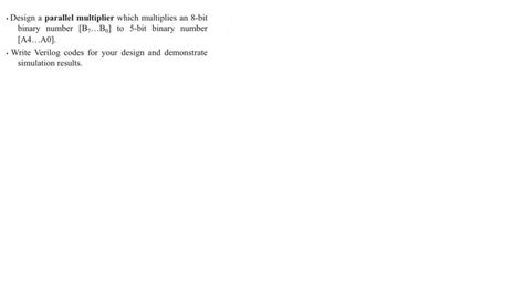 Design A Parallel Multiplier Which Multiplies An