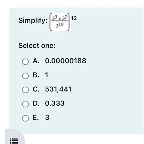 Solved Simplify 33×3731012select