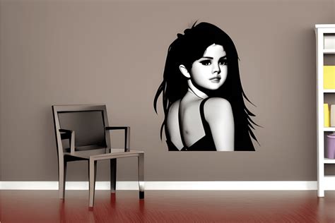 Wall Decal Selena Gomez · Creative Fabrica