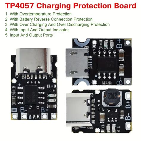 Tp4057 1a Lithium Battery Charging Board Module Polymer Temu