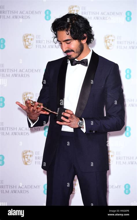 Dev Patel With His Award For Best Supporting Actor For The Film Lion In