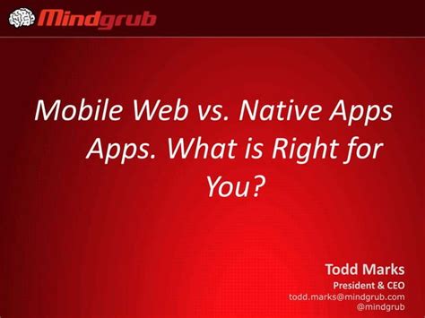 Mobile Web Vs Native Apps Pptx Web Development Internet