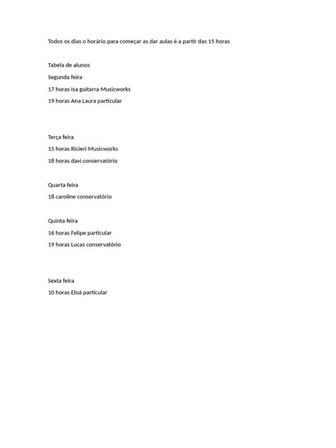 Tabela De Alunos Pdf