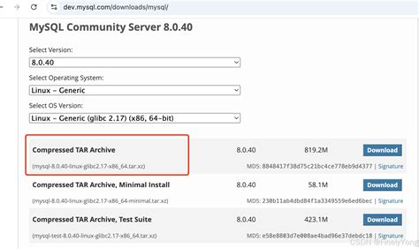 Linux安装mysql8040mysql8040的jar包 Csdn博客