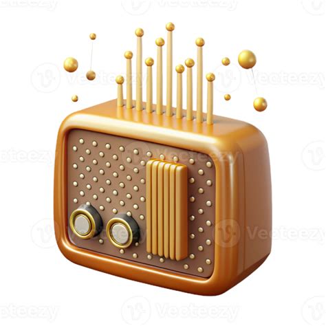 Serene Creative A Vintage Radio Emitting A Stream Of Binary Code