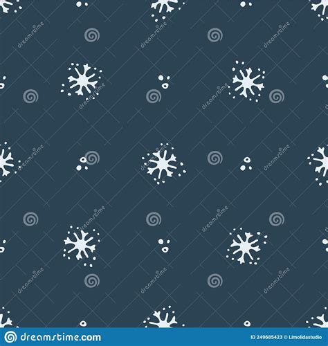 Christmas Gender Neutral Snowflake Seamless Vector Pattern Masculine Winter Snow Graphic Design