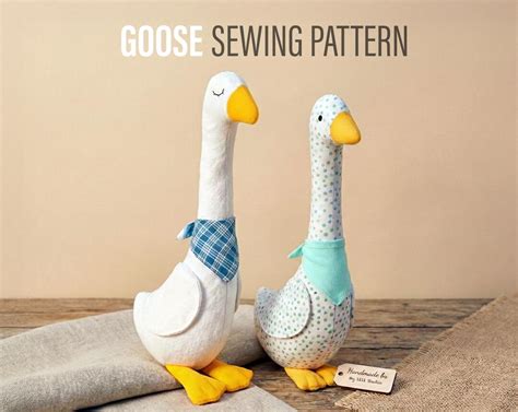 Goose Sewing Pattern Video Tutorial For Beginners Goose Soft Toy