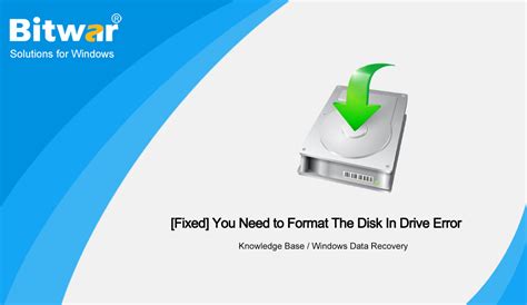 Fixed You Need To Format The Disk In Drive Before You Can Use It