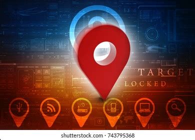 D Rendering Red Map Pointer Stock Illustration Shutterstock