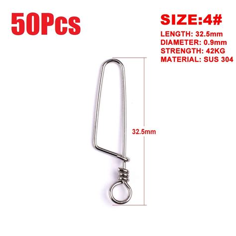 50pcs Bag Stainless Steel Hook Fast Clip Lock Snap Grandado