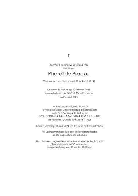 Pharaïlde Bracke De Schakel Laarne