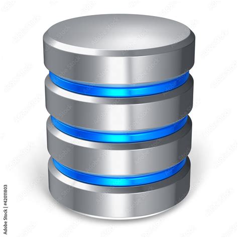 Hard Disk And Database Icon Stock Illustration Adobe Stock