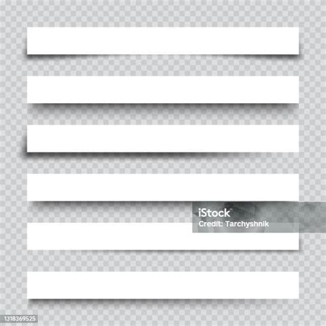 그림자가 있는 흰색 빈 종이 조각 세트 체크 인 배경에 페이지 분할 사실적인 투명 그림자 효과 디자인 요소입니다 벡터 일러스트레이션 3차원 형태에 대한 스톡 벡터 아트 및