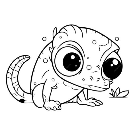 Premium Vector Cartoon Cute Lizard Vector Illustration Of A Funny Reptile
