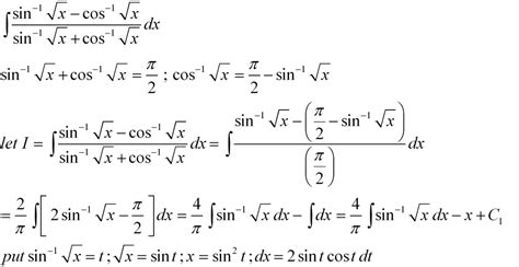 Arcsin Integral Table