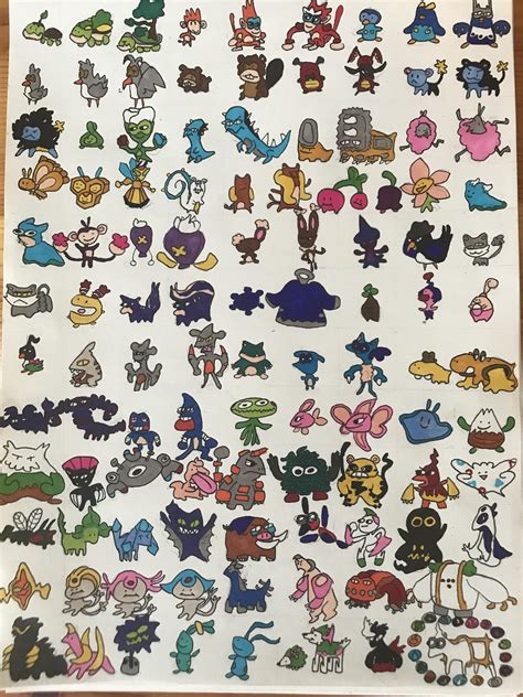 I Drew Every Sinnoh Pok Mon From Memory R Pokemon